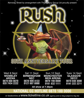 Kennedy Street (Concert Promoters) - Rush 30th Anniversary World Tour